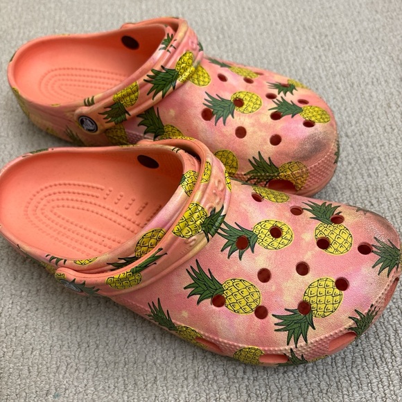 CROCS | Shoes | Crocs Pink Pineapple Clogs | Poshmark